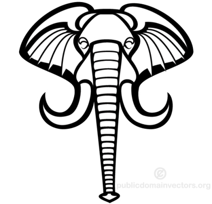 Free Elephant Head Vector Art