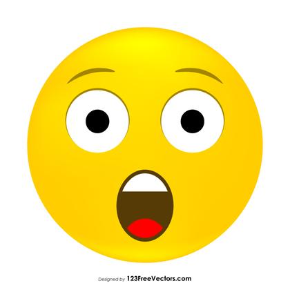 Astonished Face Emoji Clipart