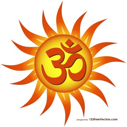 Aum Sun Symbol Image