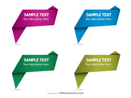 Origami Signs Vector