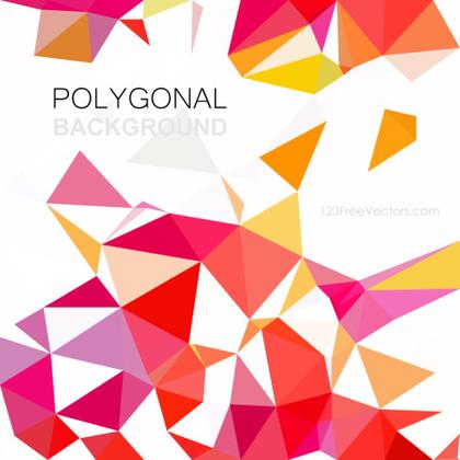 Red Yellow Polygonal Triangular Background Illustrator