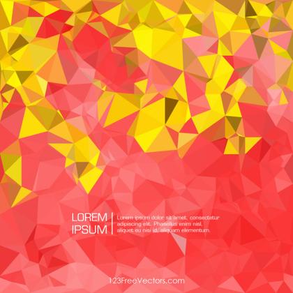 Polygonal Triangular Red Yellow Background Graphics