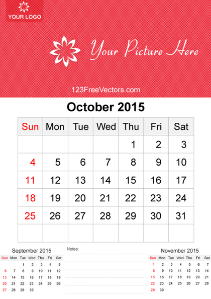 70+ October Calendar Template | Free Vectors, Photos, Artwork Images ...