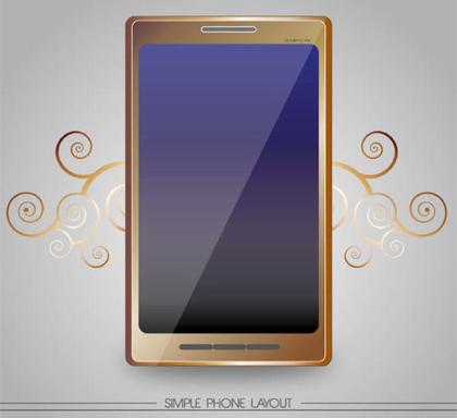 Simple Phone Layout Vector Illustration