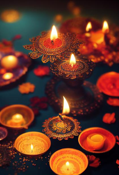 Free Download Diwali Diya Background Design