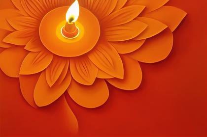 Free Download Orange Happy Diwali Orange Poster