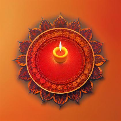 Free Download Orange Happy Diwali Orange Poster