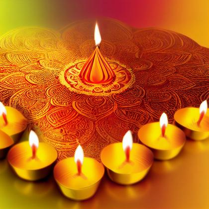 Free Download Happy Diwali Golden Diya Festival of Light Background Design
