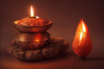 Free Download Diwali Diya Lamp Poster Design