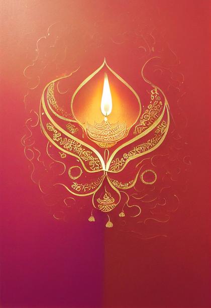 Free Download Diwali Diya Poster