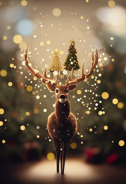 Free Download Christmas Deer