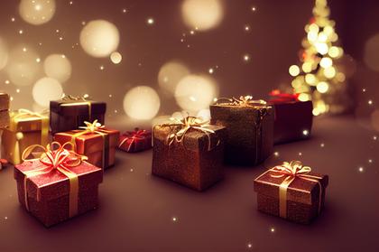 Free Download Christmas Gift Boxes Background Image