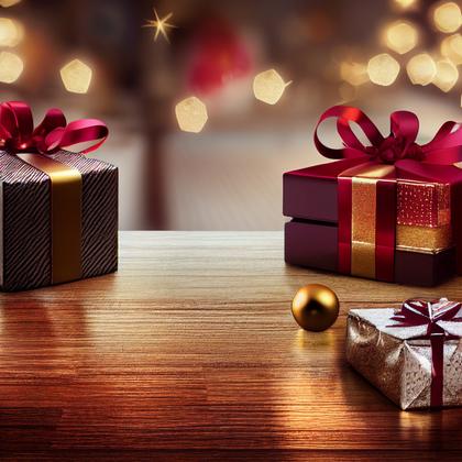 Free Download Christmas Background with Gift Boxes Image