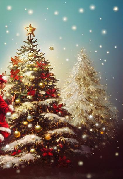Free Download Christmas Tree Background Image