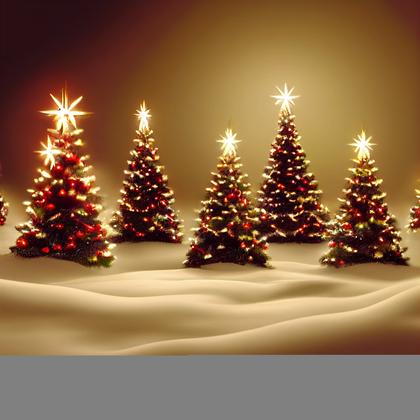 Free Download Christmas Tree Greeting Card Background