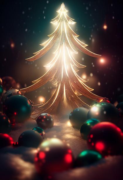 Free Download Christmas Tree Background Image