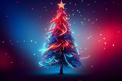 Free Download Christmas Tree Greeting Card Background