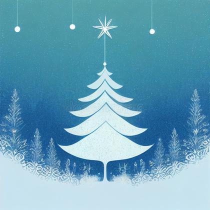 Free Download Christmas Tree Greeting Card Background