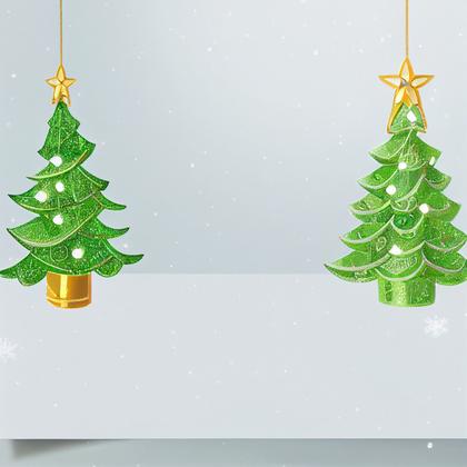 Free Download Christmas Tree Greeting Card Background