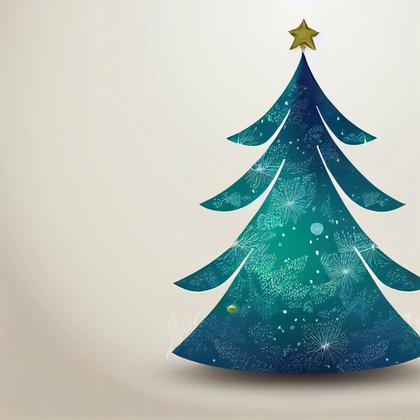 Free Download Christmas Tree Greeting Card Background
