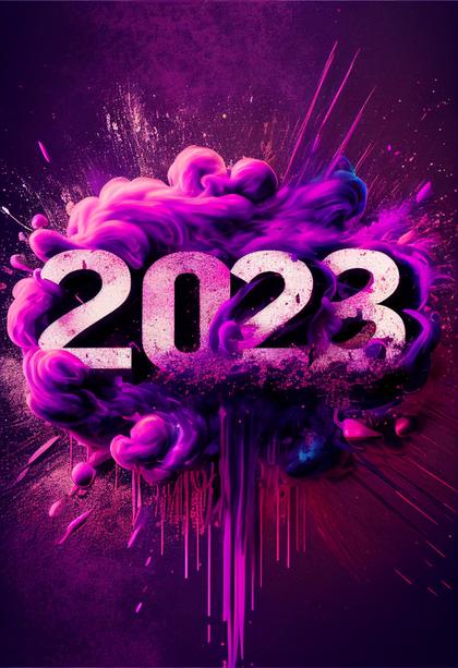 Free Download Violet Explosion New Year 2023 Image