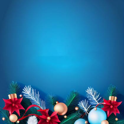 Free Download Blue Christmas Card Background