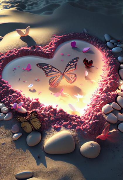 Valentines Day Fire Background