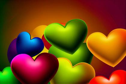 Colorful Valentine Background