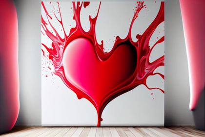 Heart Shape Paint Splatter