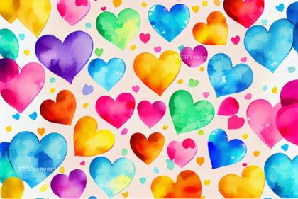 Free Download Valentines Day Heart Watercolor Background