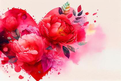 Free Download Valentines Day Watercolor Background