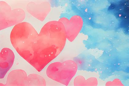 Free Download Valentines Day Watercolor Background