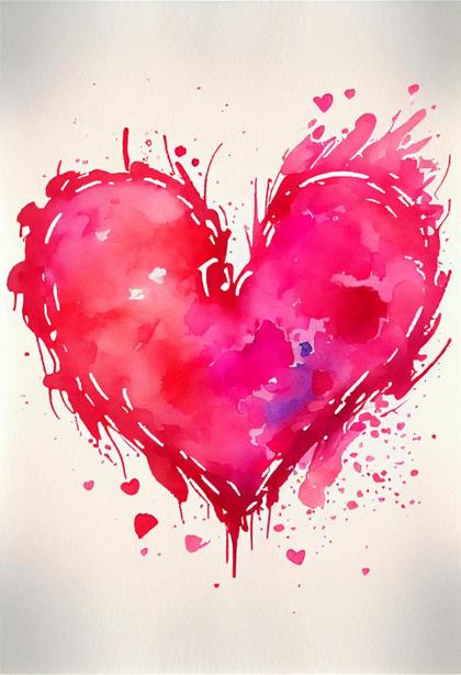 Free Download Valentine Watercolor Background