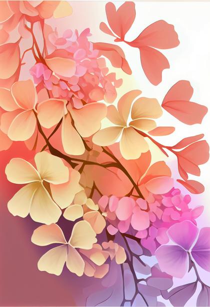 Free Download Gradient Flower Background