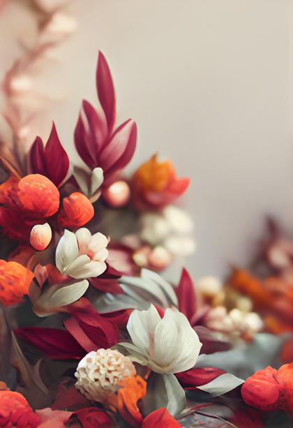 Free Download Red Flower Card Background