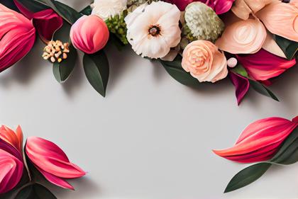 Free Download Red Flower Card Background