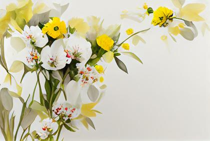 Free Download Yellow and White Flower Card Background