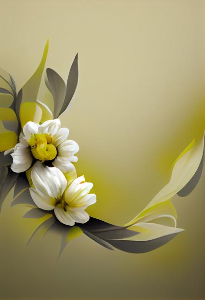 Free Download Yellow and White Flower Card Background