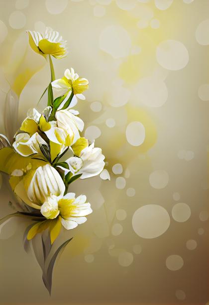Free Download Yellow and White Flower Card Background