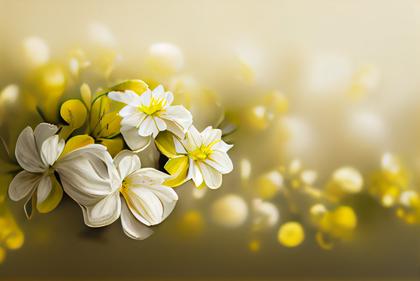 Free Download Yellow and White Flower Card Background