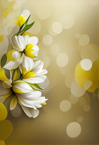 Free Download Yellow and White Flower Card Background
