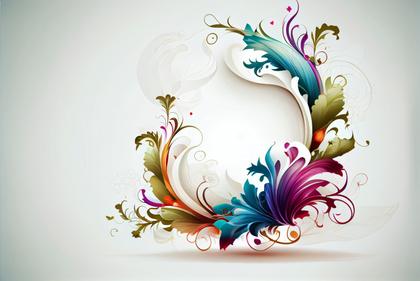 Free Download Colorful Floral Card Background Image