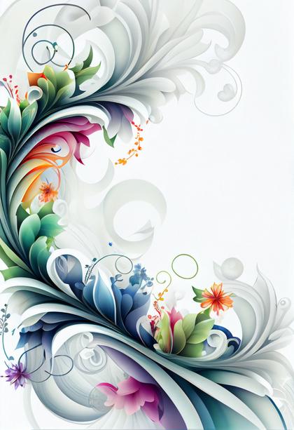 Free Download Colorful Floral Card Background Image