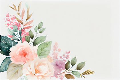 Free Download Watercolor Pastel Flower Card Background