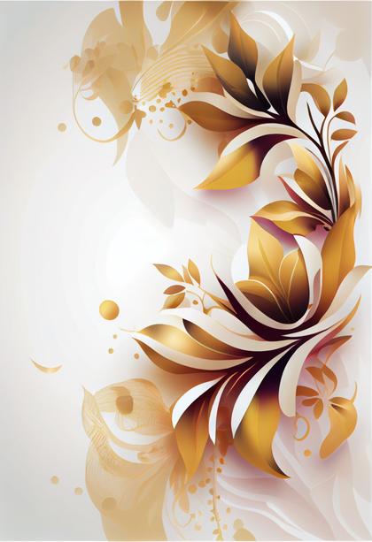 Free Download Gold Flower Background