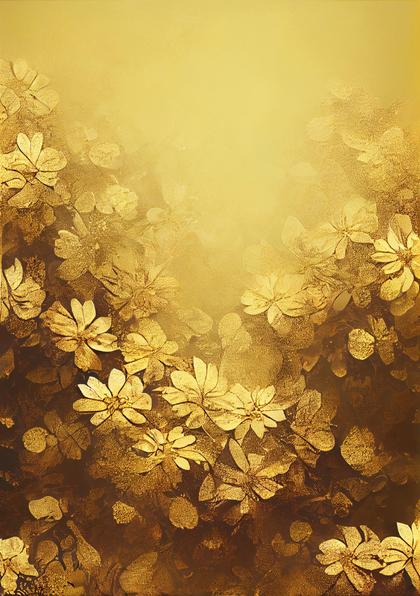 Free Download Gold Flower Background