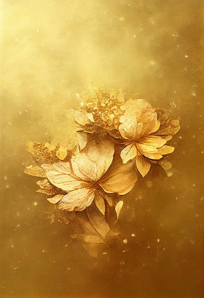 Free Download Gold Flower Background
