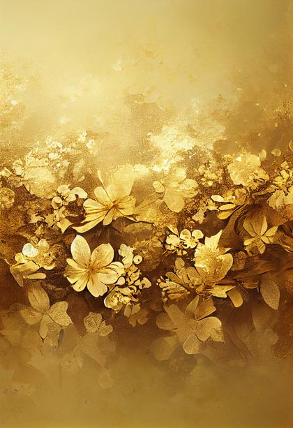 Free Download Gold Flower Background