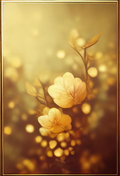 Free Download Gold Flower Background