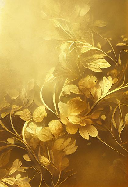 Free Download Gold Flower Background